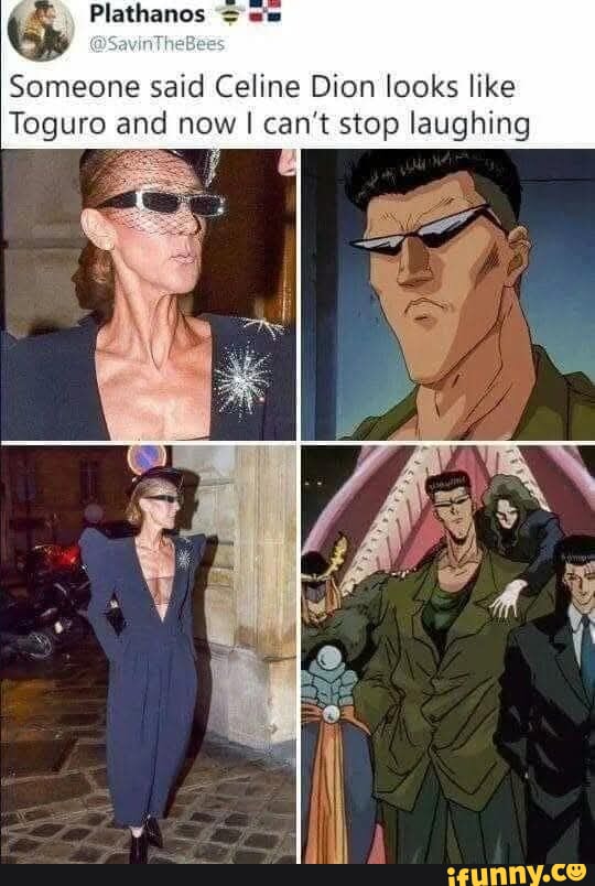 Plathanes Someone said Celine Dion looks like Toguro and now I can't ...