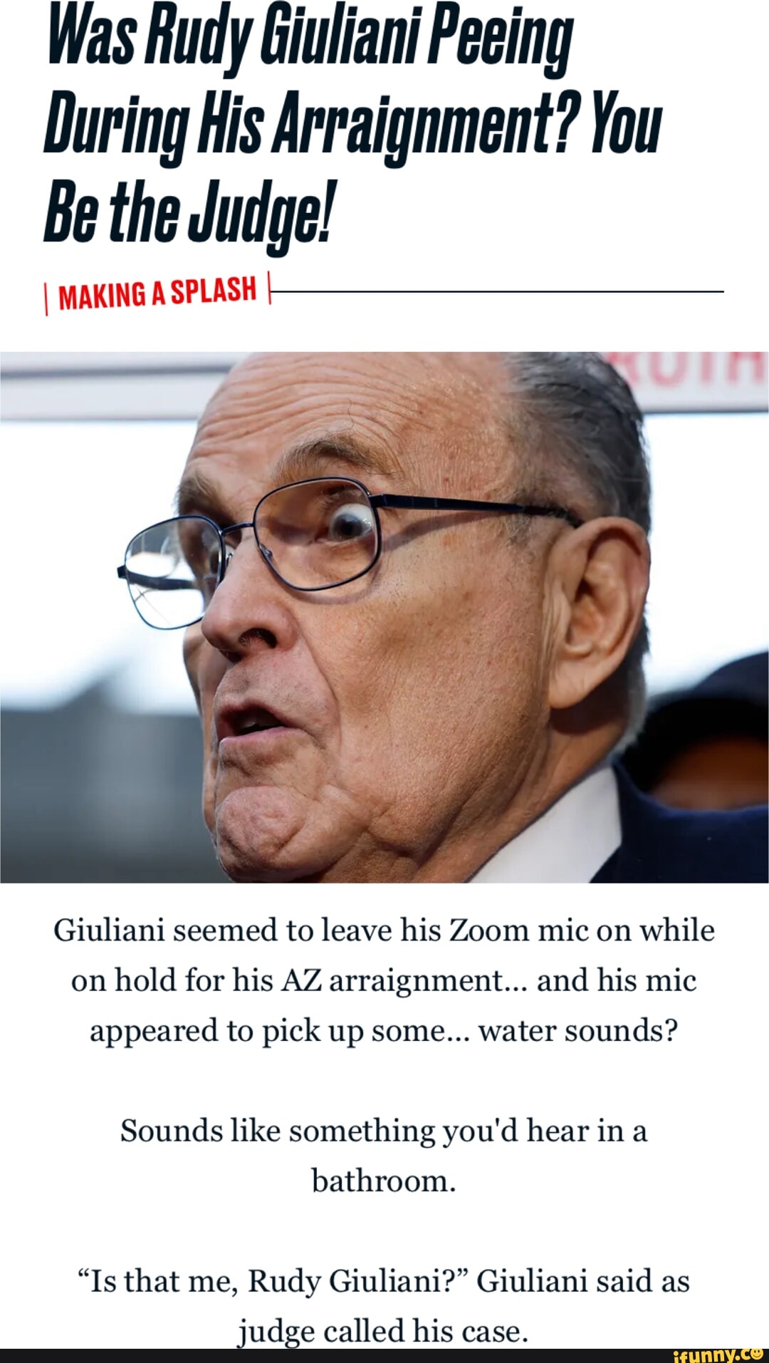 Rudy_giuliani memes. Best Collection of funny Rudy_giuliani pictures on ...