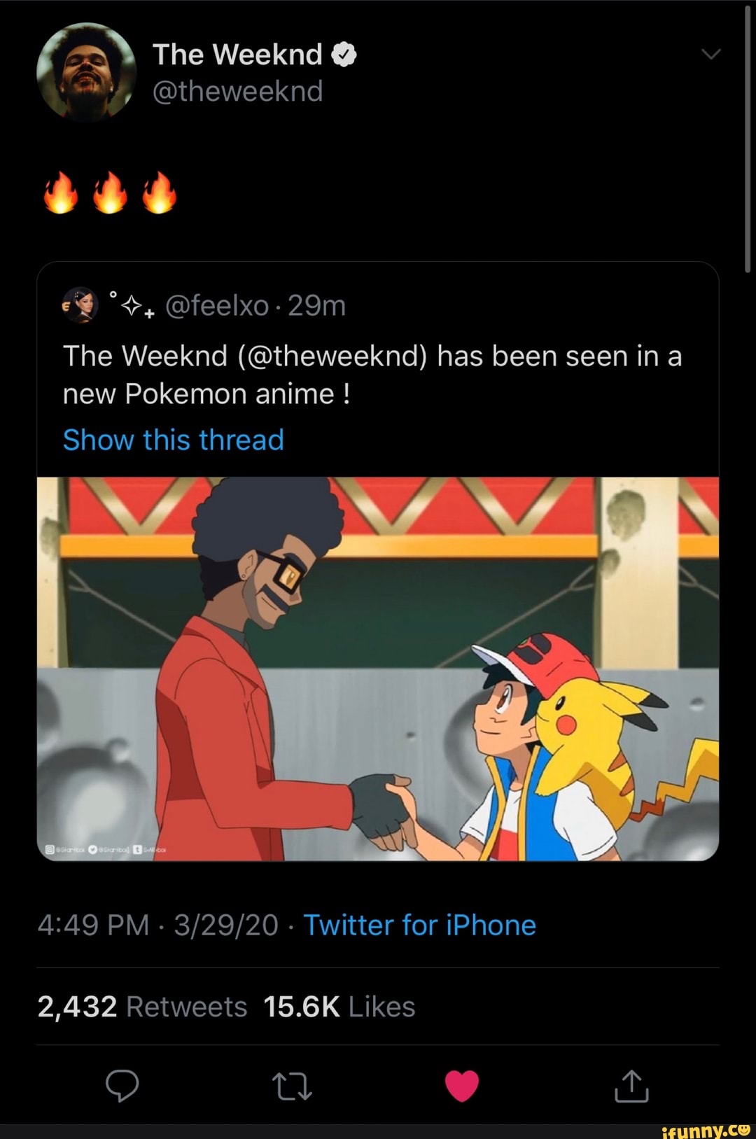 The Weeknd (@theweeknd) has been seen in a new Pokemon anime - iFunny