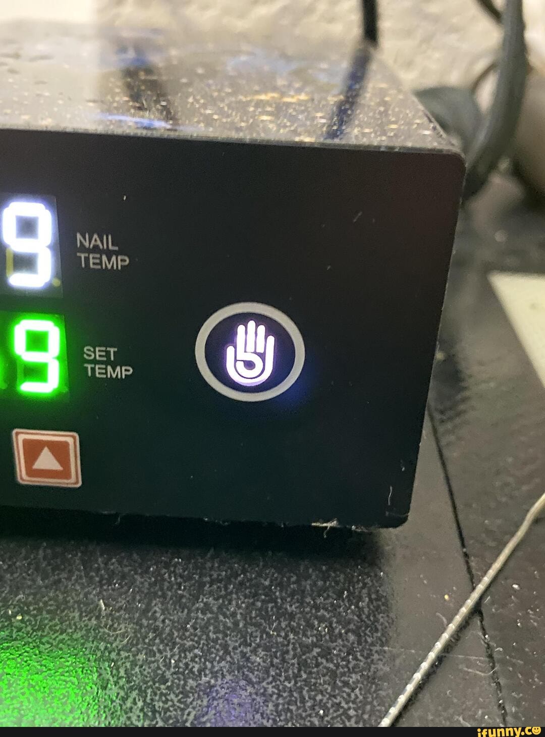 The button with the little high five hand is what you press when you’re ...