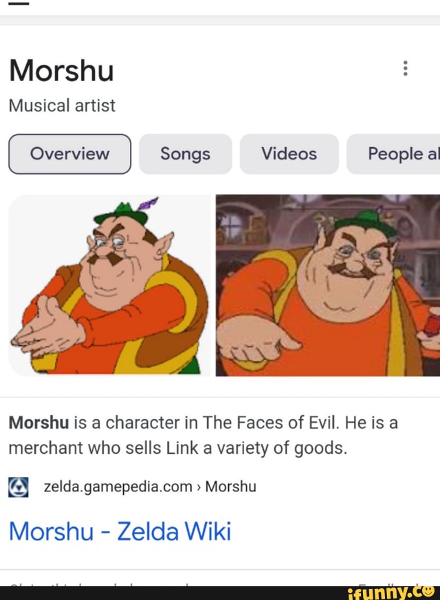 Morshu Musical artist Ove Songs Videos People al Morshu is a character ...