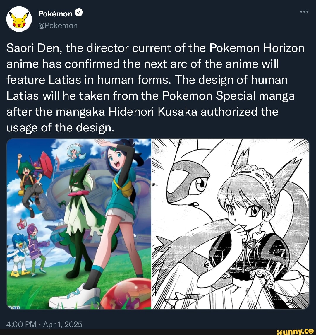 Pokemon @Pokemon Saori Den, the director current of the Pokemon Horizon ...