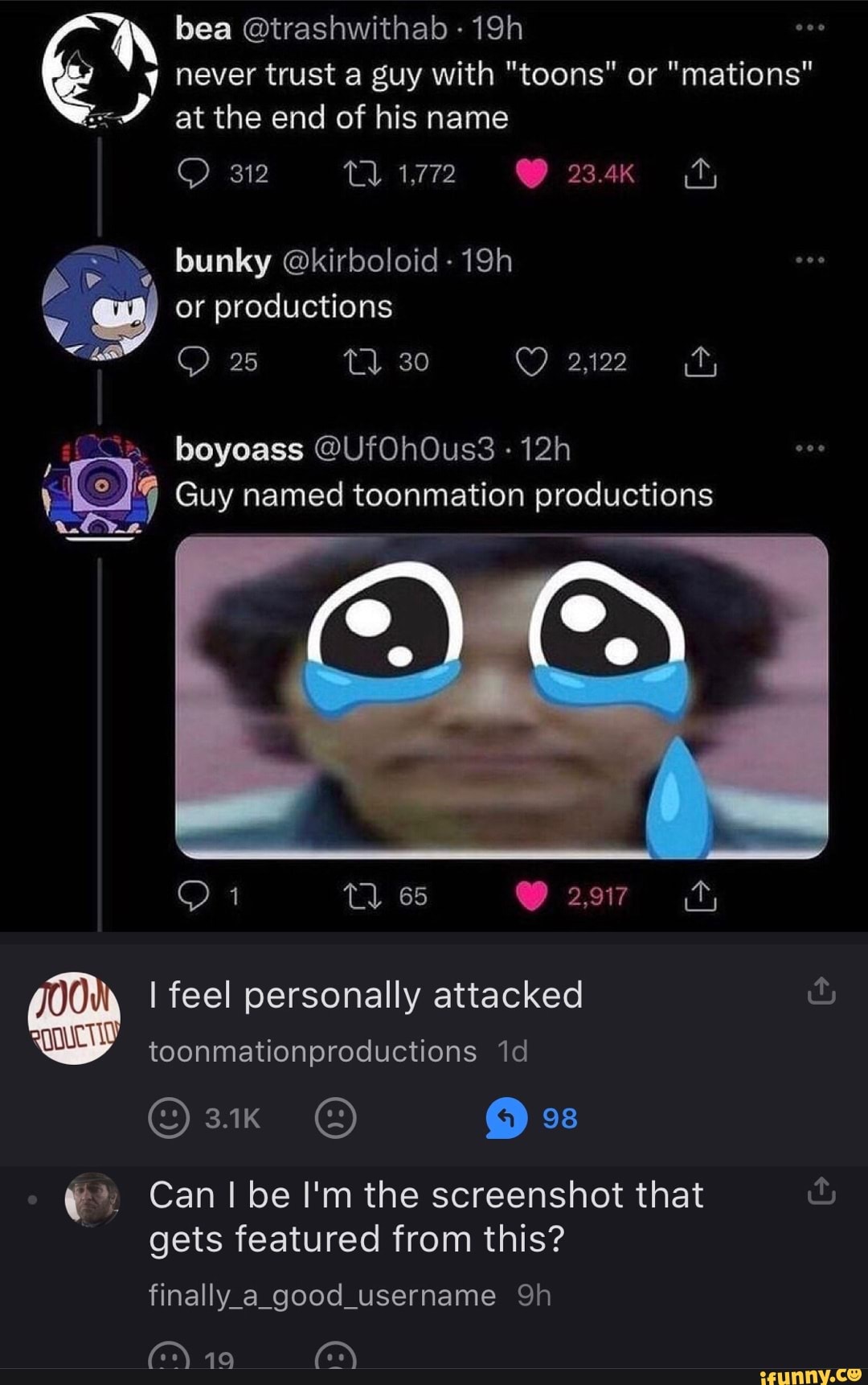 Bea @trashwithab - y never trust a guy with "toons" or "mations" at the ...