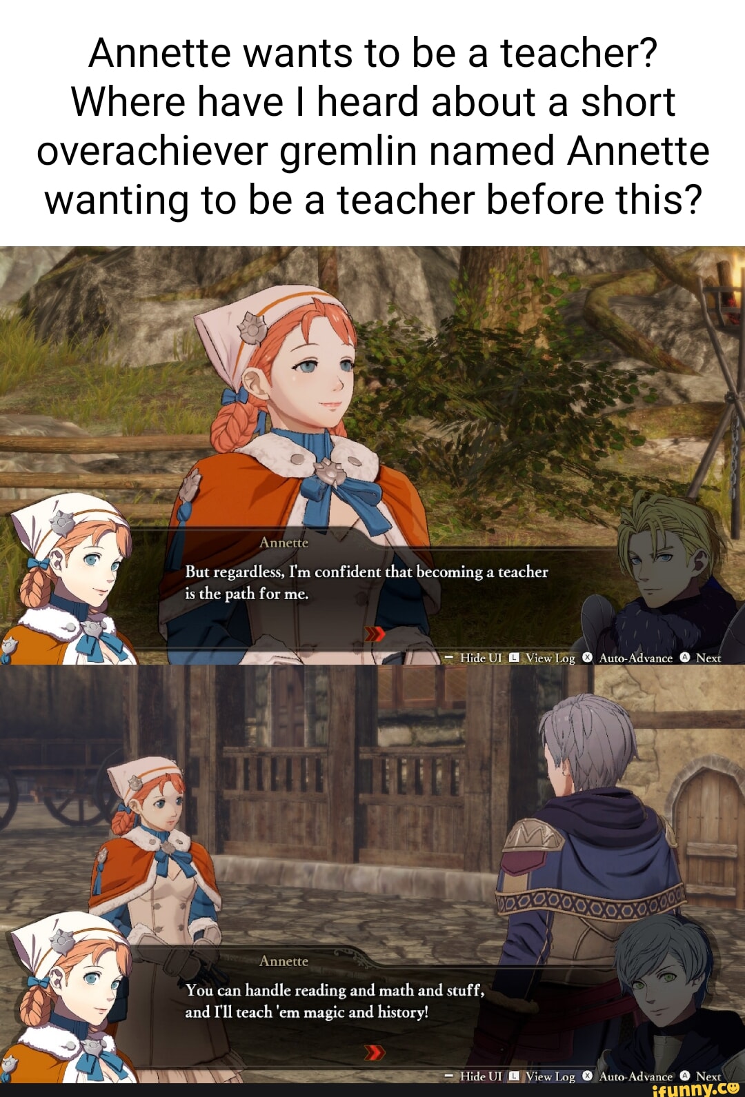 Annette wants to be a teacher? Where have I heard about a short ...