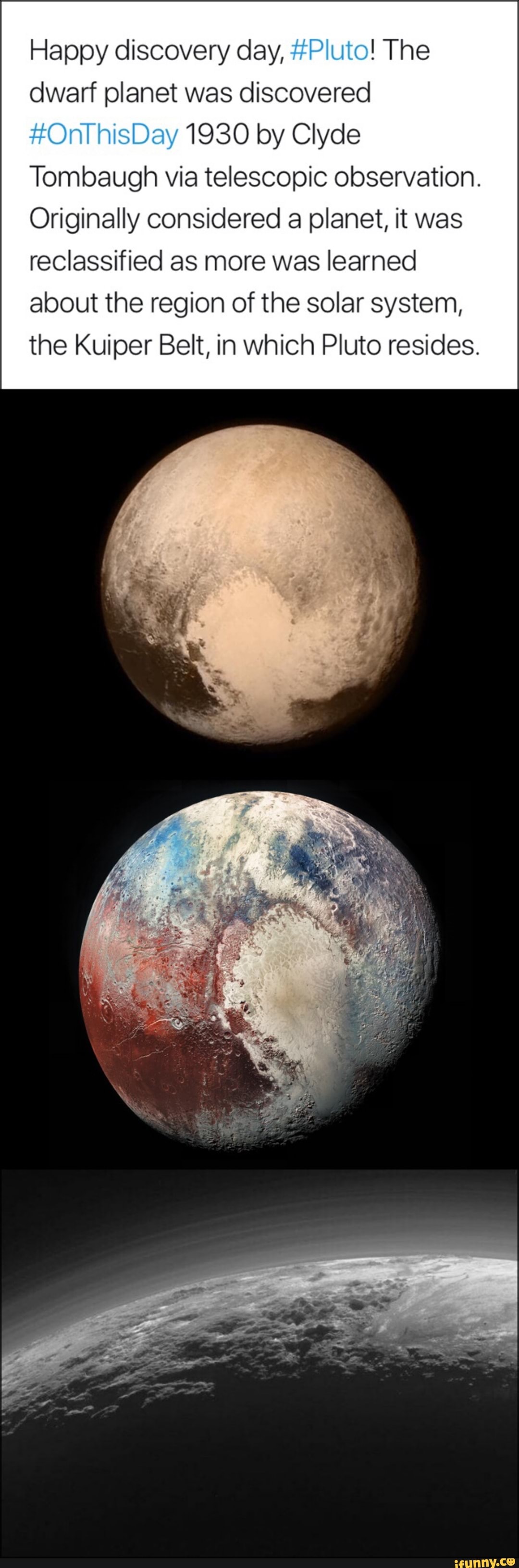 Happy discovery day, 4 : "»! The dwarf planet was discovered "T t "V É ...