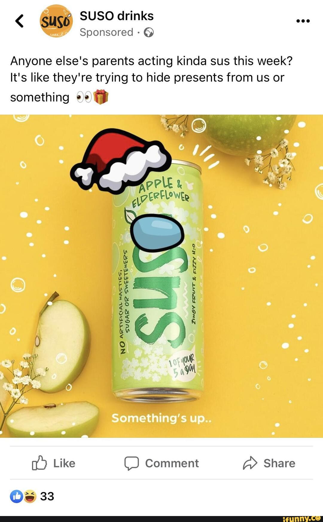 SUSO drinks Sponsored - Anyone else's parents acting kinda sus this ...