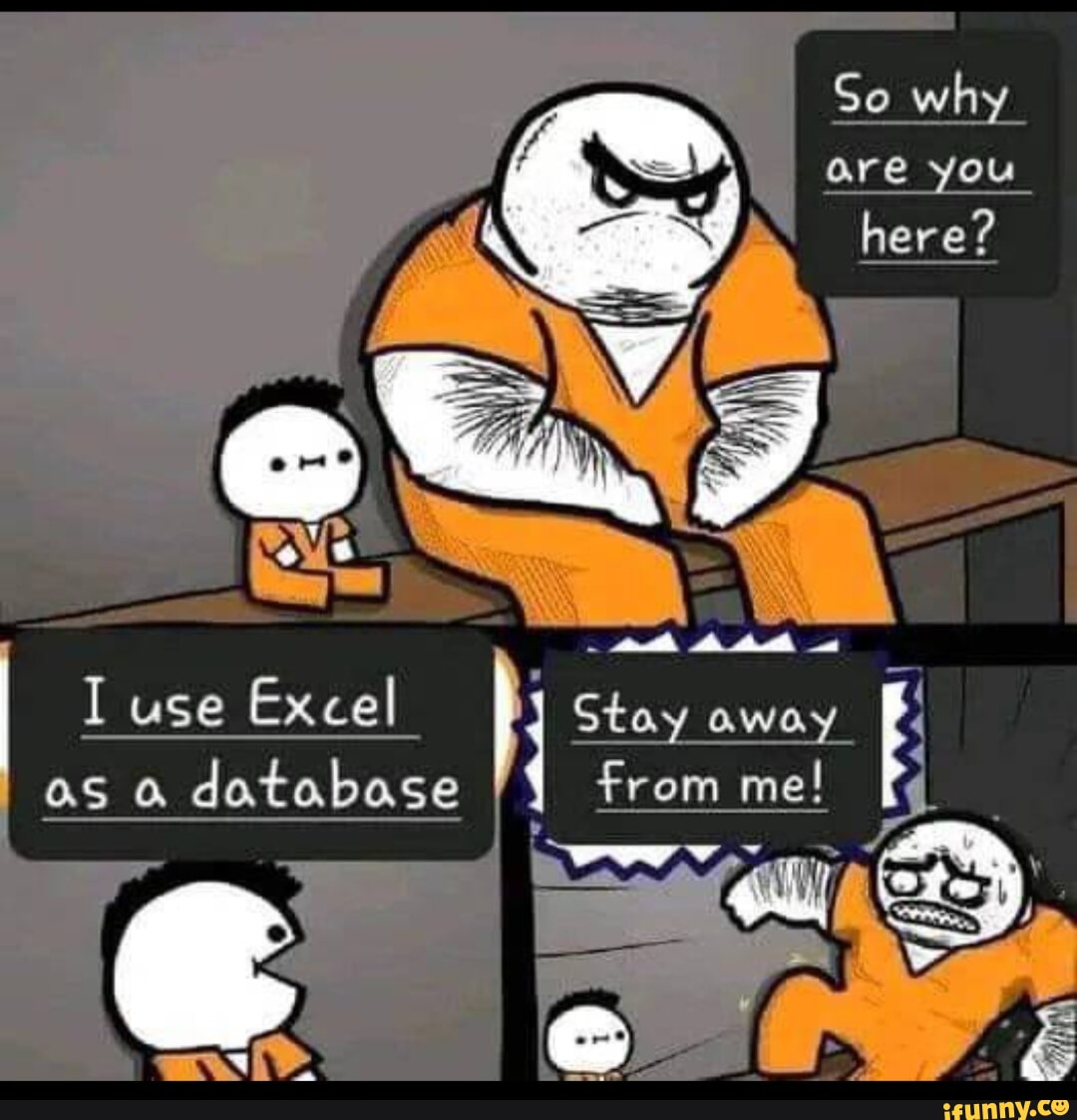 Excel memes. Best Collection of funny Excel pictures on iFunny
