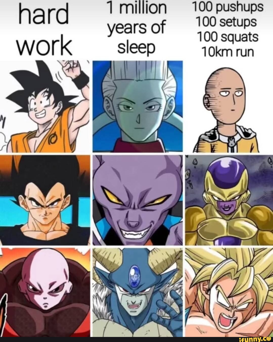 Million 100 pushups hard years of 100 setups 100 squats INS LE sleep ...
