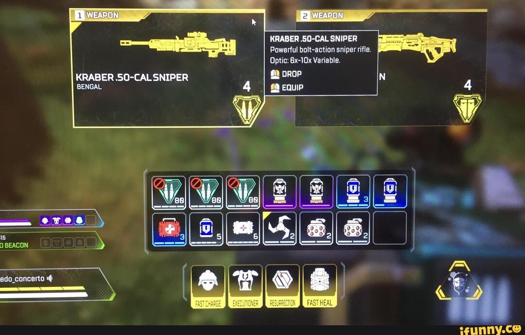 WEAPON KRABER .SO-CAL SNIPER BENGAL KRABER .50-CAL SNIPER Optic: 6x-10x ...