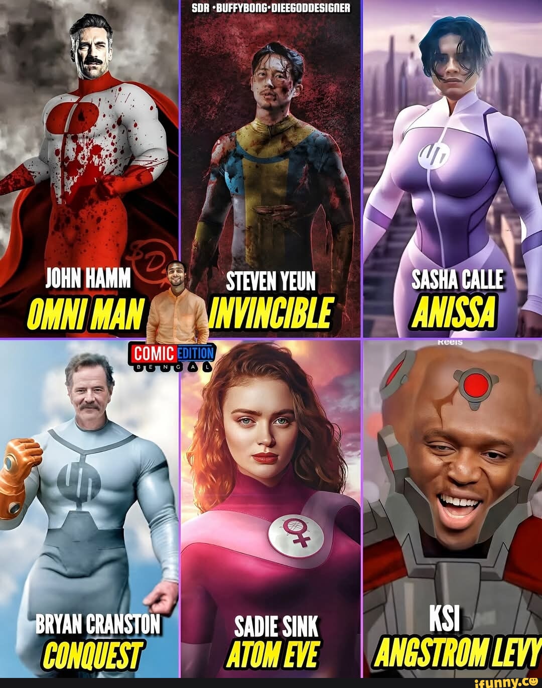 JOHN HAMM STEVEN YEUN SASHA CALLE BRYAN CRANSTON SADIE SINK KS CONQUEST ...