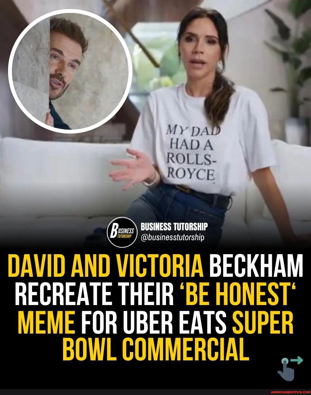 Swipe to watch David and Victoria Beckham recreate their viral be ...