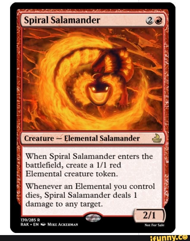 Spiral Salamander Creature - Elemental Salamander & When Spiral ...
