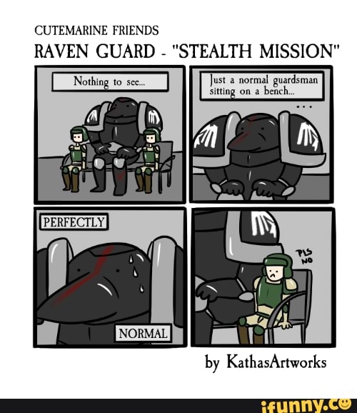 CUTEMARINE FRIENDS RAVEN GUARD - "STEALTH MISSION" by KathasArtworks ...