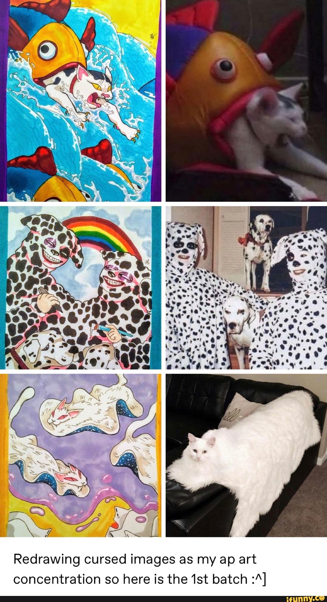 Redrawing cursed images as my ap art concentration so here is the 1st ...