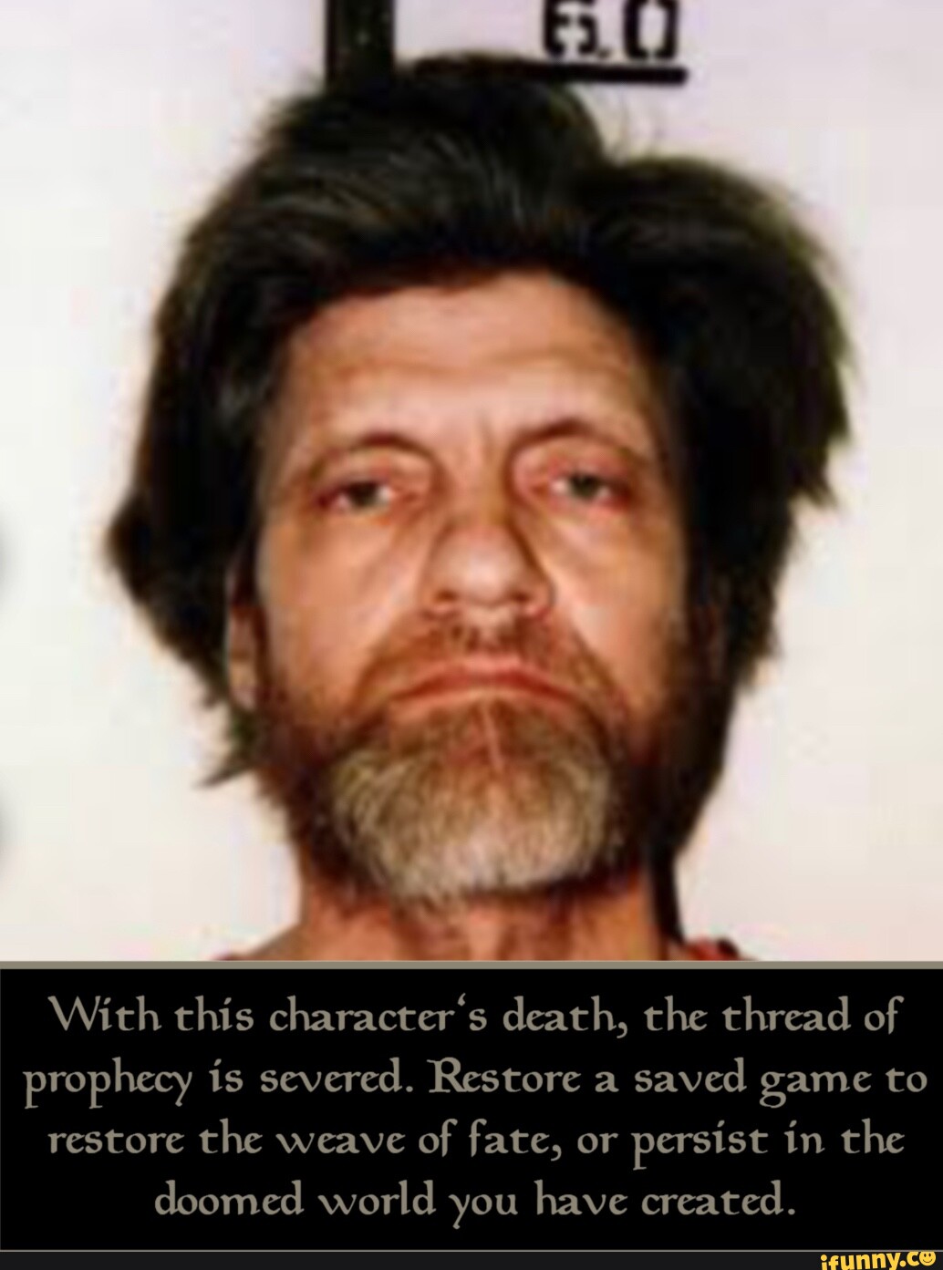 With this character's death, the thread of prophecy is severed. Restore ...