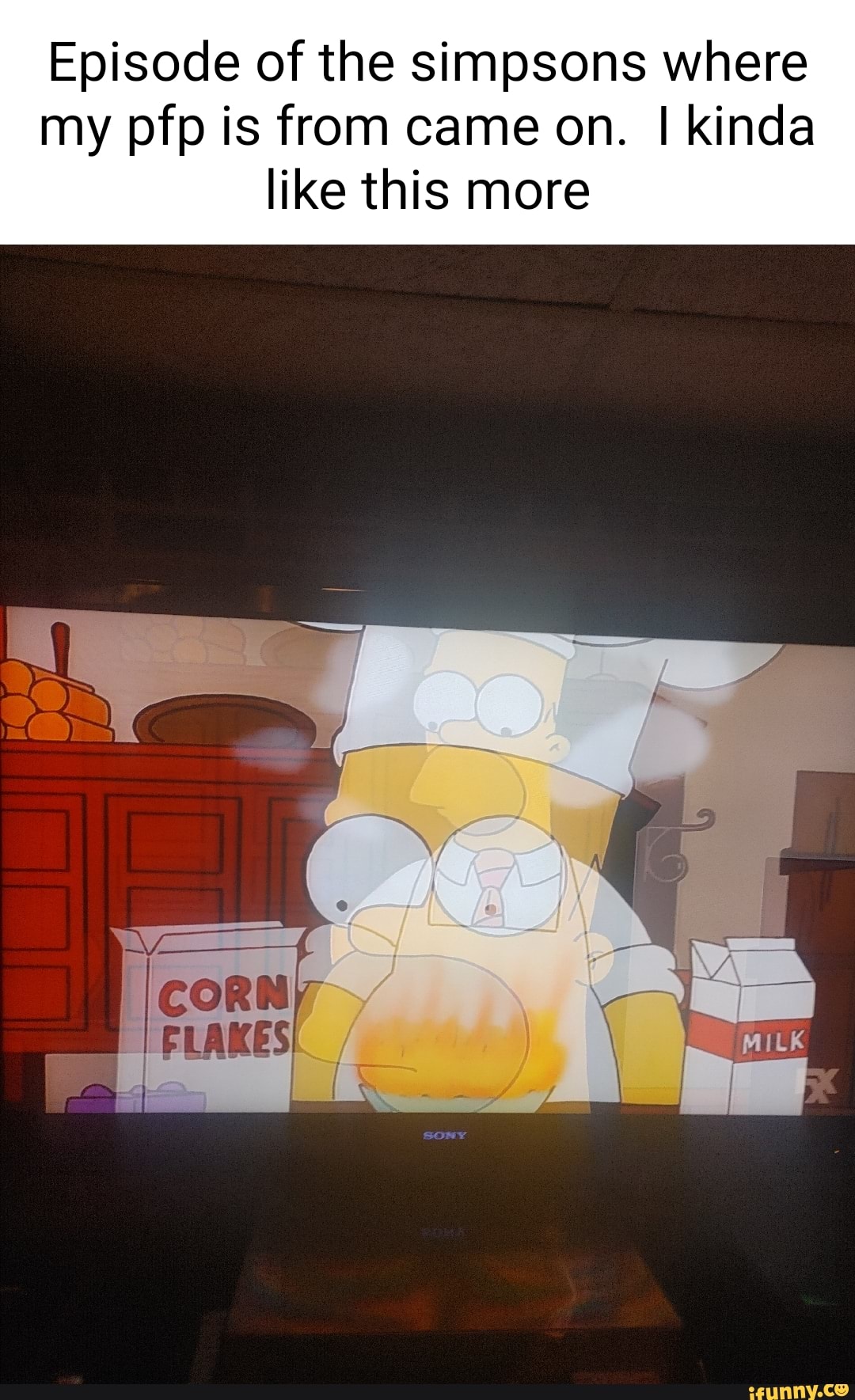 Episode of the simpsons where my pfp is from came on. I kinda like this ...