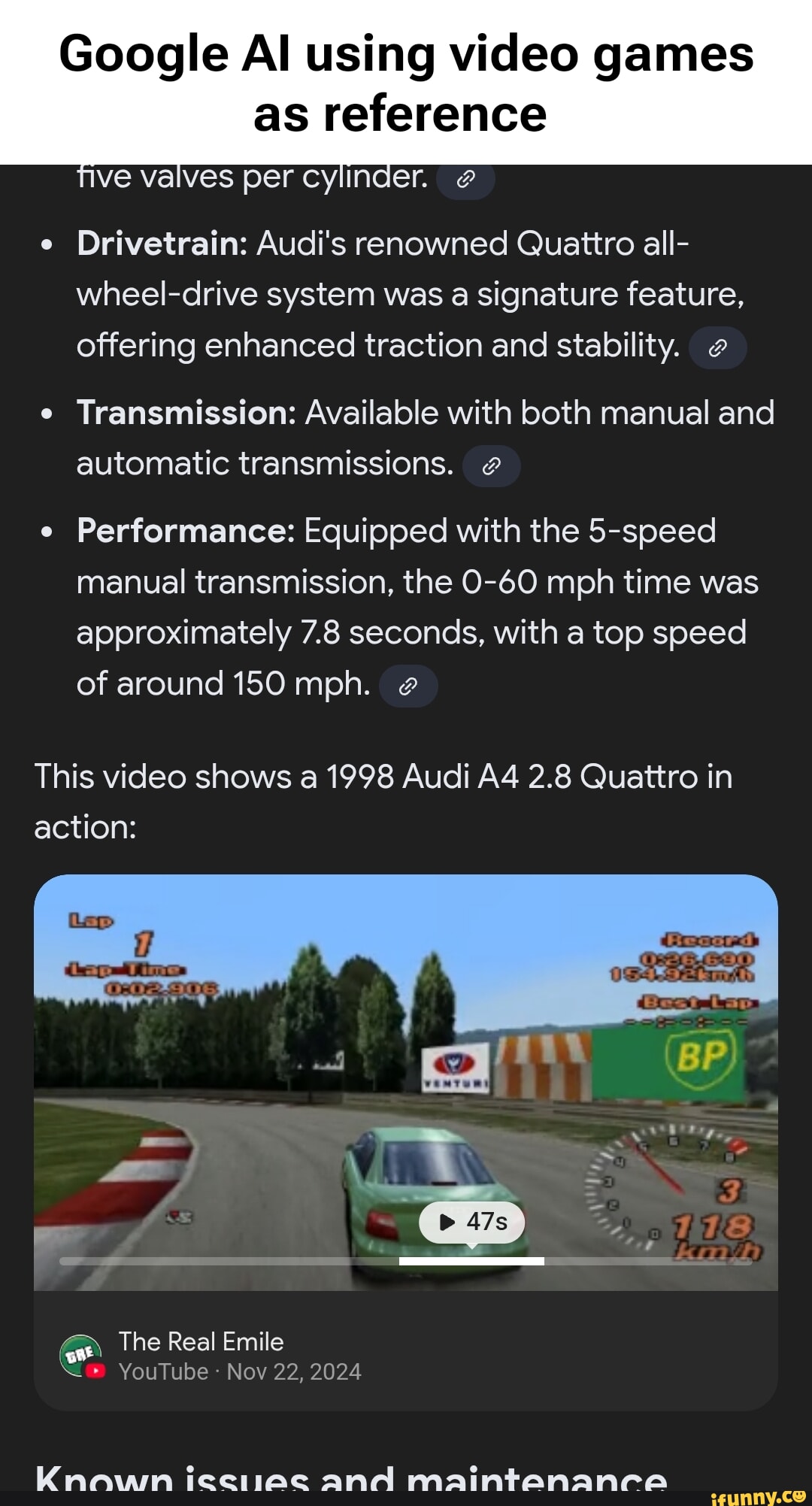 Google Al using video games as reference rive valves per cylinder ...