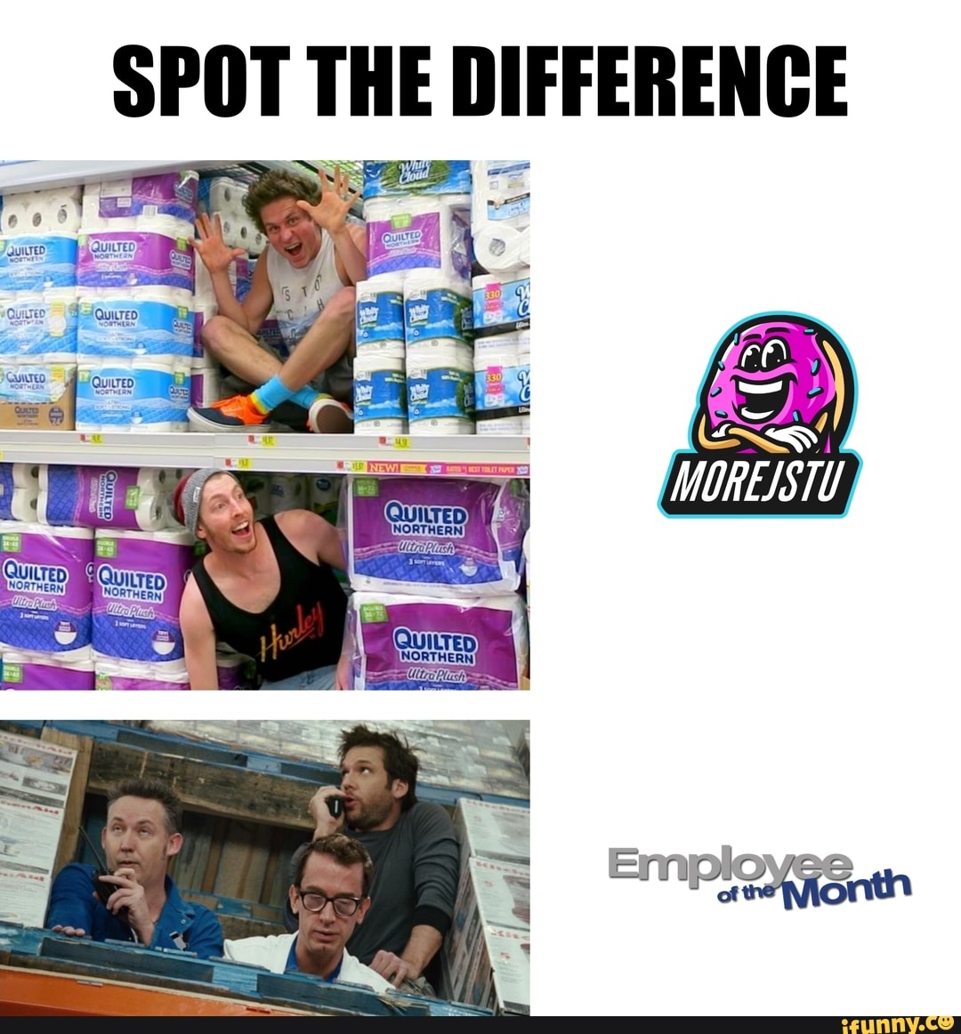 MoreJTSU Toiet Paper Fort Meme - SPOT THE DIFFERENCE - iFunny