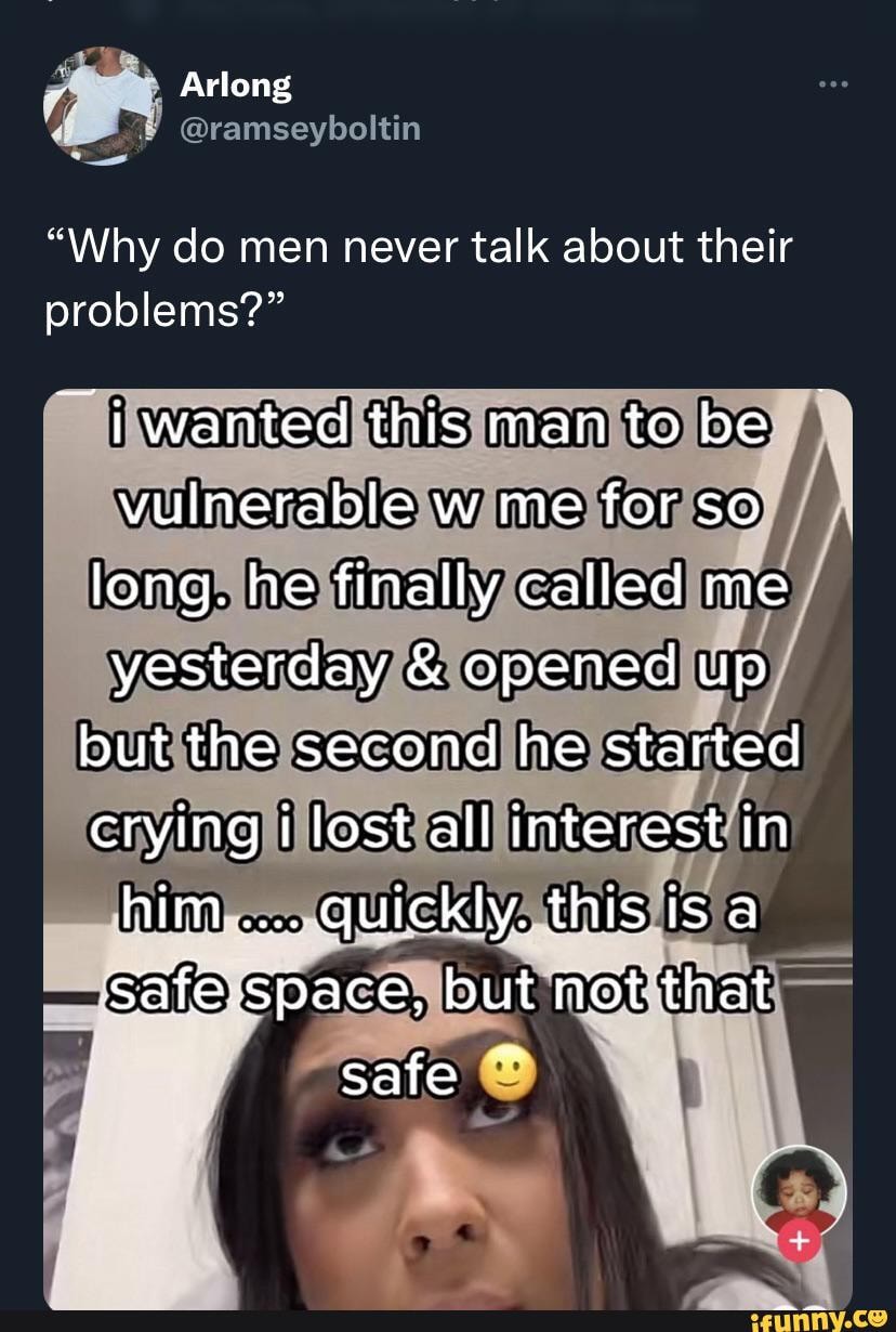 Arlong @ramseyboltin "Why do men never talk about their problems ...