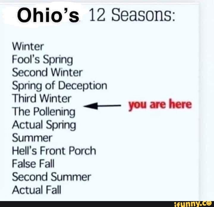 Ohio’s 12 Seasons: Winter Fool's Spn'ng Second Winter Spring of ...