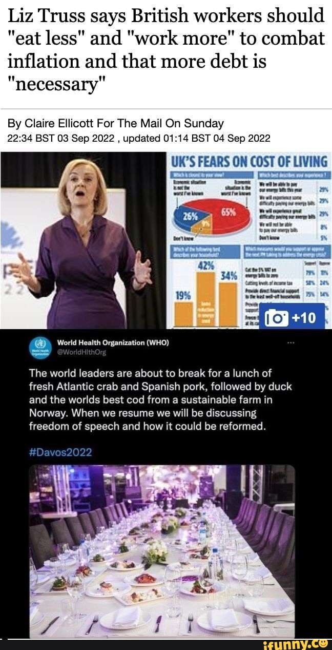 Liz Truss says British workers should "eat less" and "work more" to ...