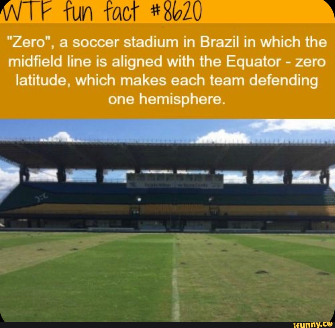 "Zero", a soccer stadium in Brazil in which the midfield line is ...