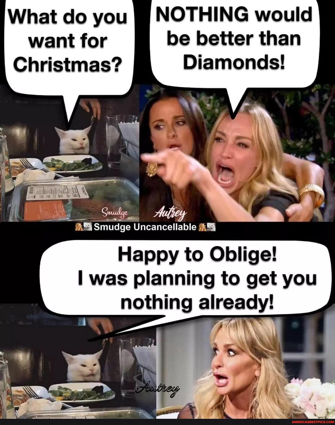 #saladcat #tablecat #smudge #womanyellingatcat #smudgethecat #whitecat #smudgecat #whitecatmeme ...