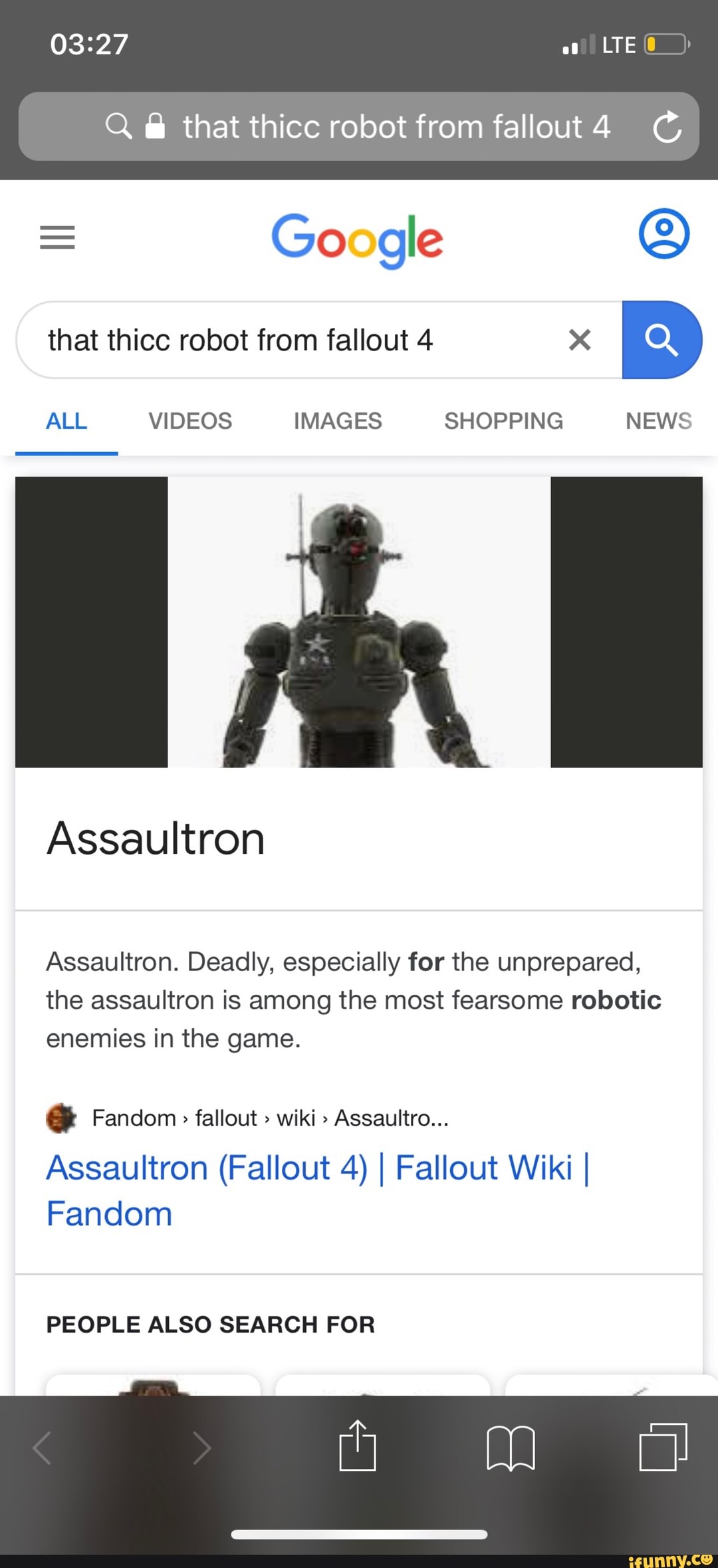 Q that thicc robot from fallout4 © Google O that thicc robot from ...