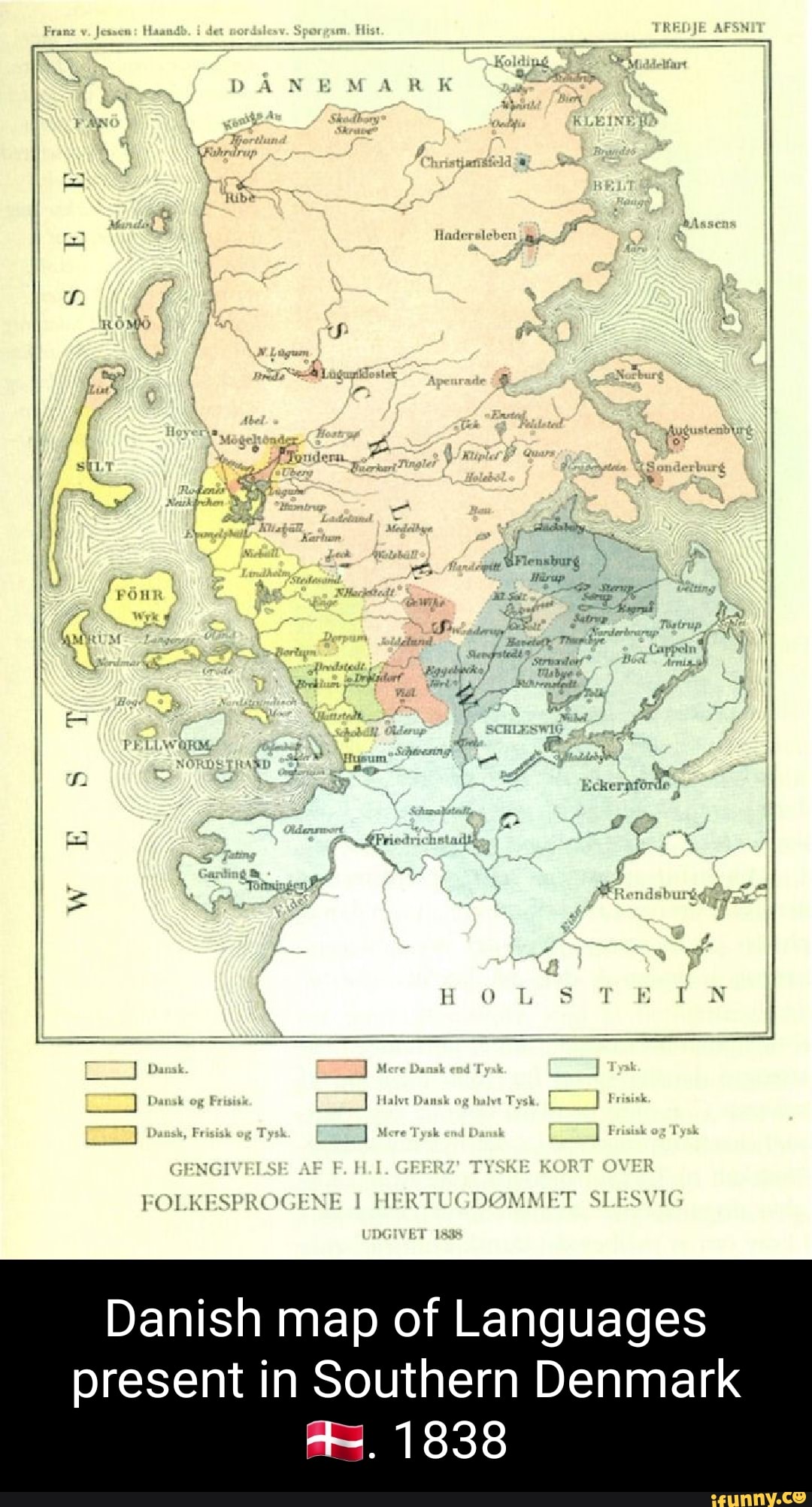 PANE HOLs T GENGIVRISS 1. TYSKE RORT OVER FOLKESPROGENE SLESVIG Danish ...