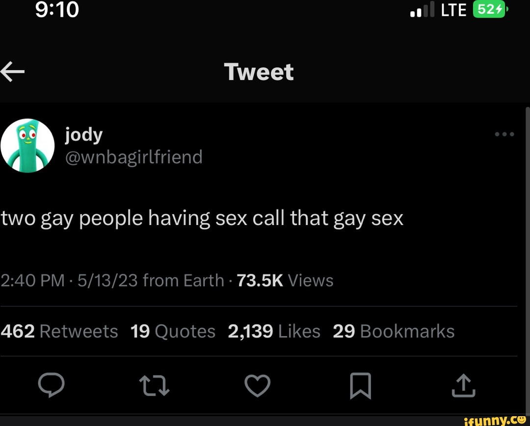 Lte Tweet Jody Two Gay People Having Sex Call That Gay Sex Pm From