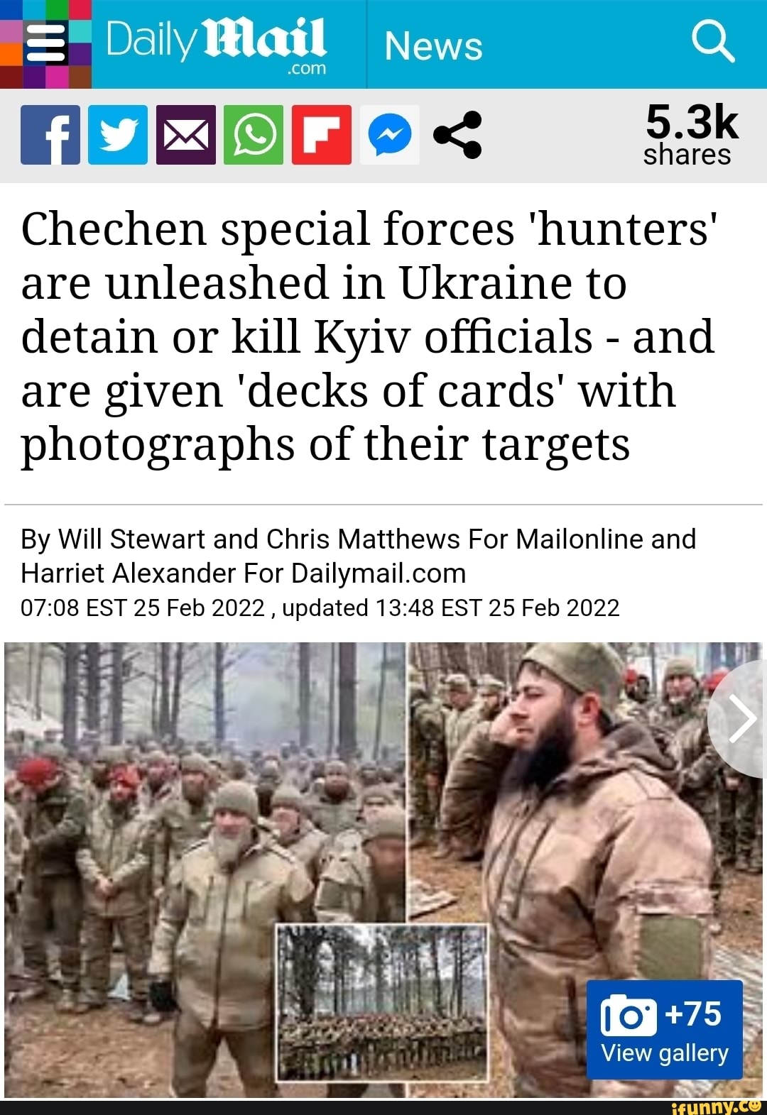 Daily News share Chechen special forces 'hunters' are unleashed in ...