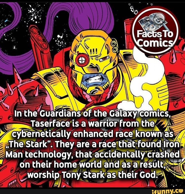 In the Guardians of the Galaxy comics, Taserface is a warrior From the ...