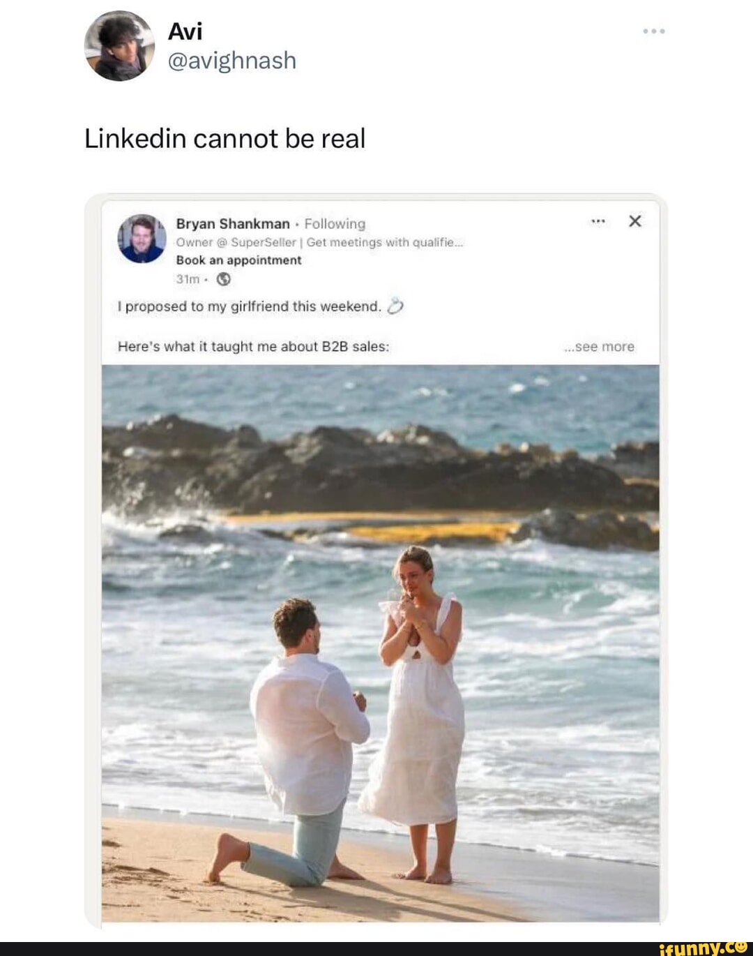 Linkedin cannot be real Bryan Shankman Following Owner @ SuperSeller I ...