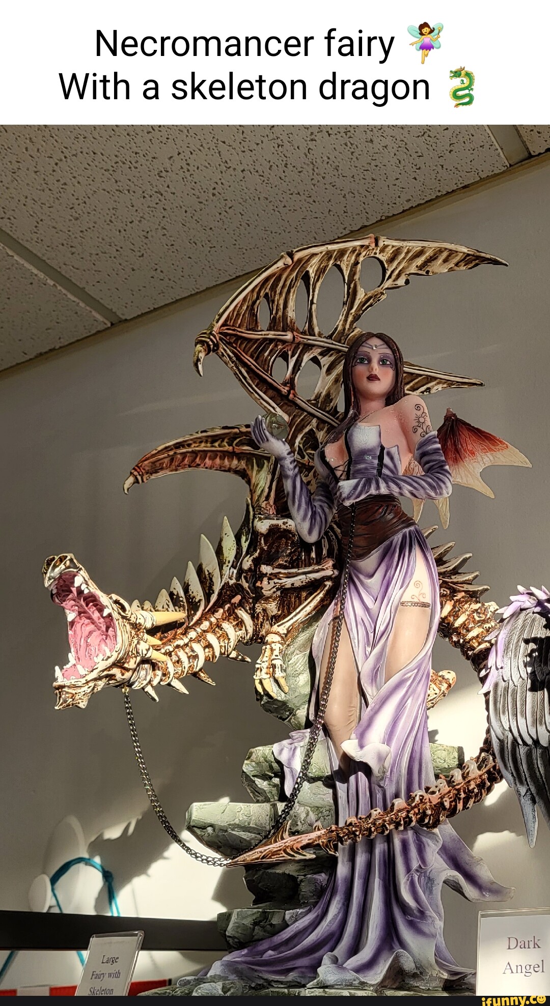 Necromancer fairy With a skeleton dragon - iFunny
