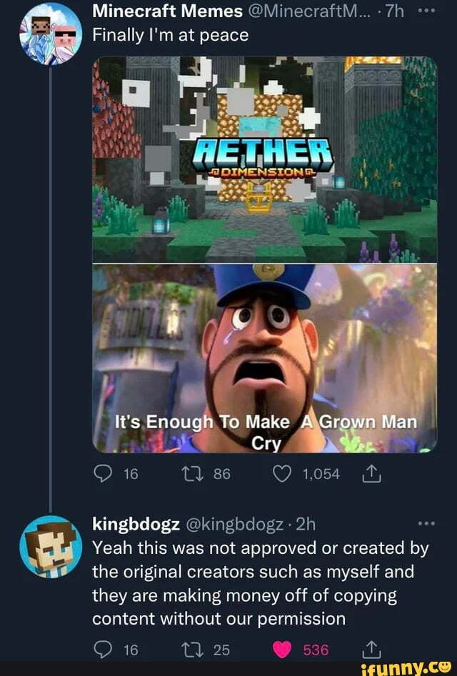 Minecraft Memes @MinecraftM...- Finally I'm at peace It's Enough To ...