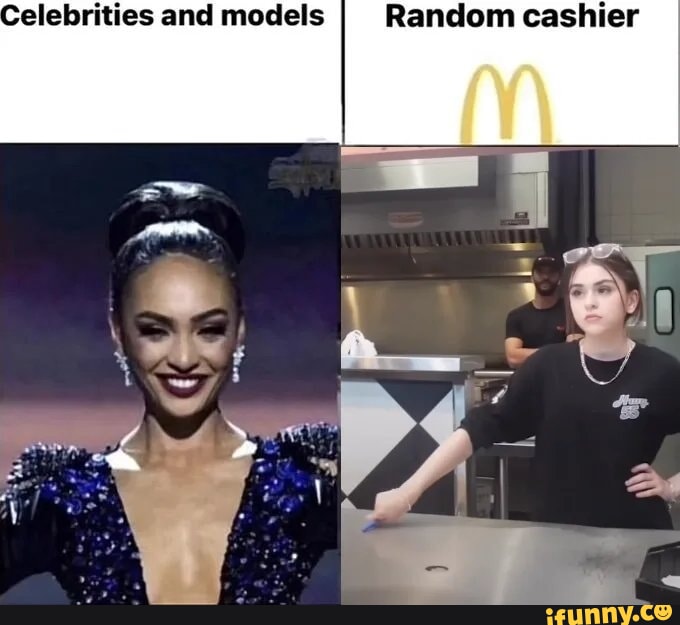 Elebrities and models I Random cashier - iFunny