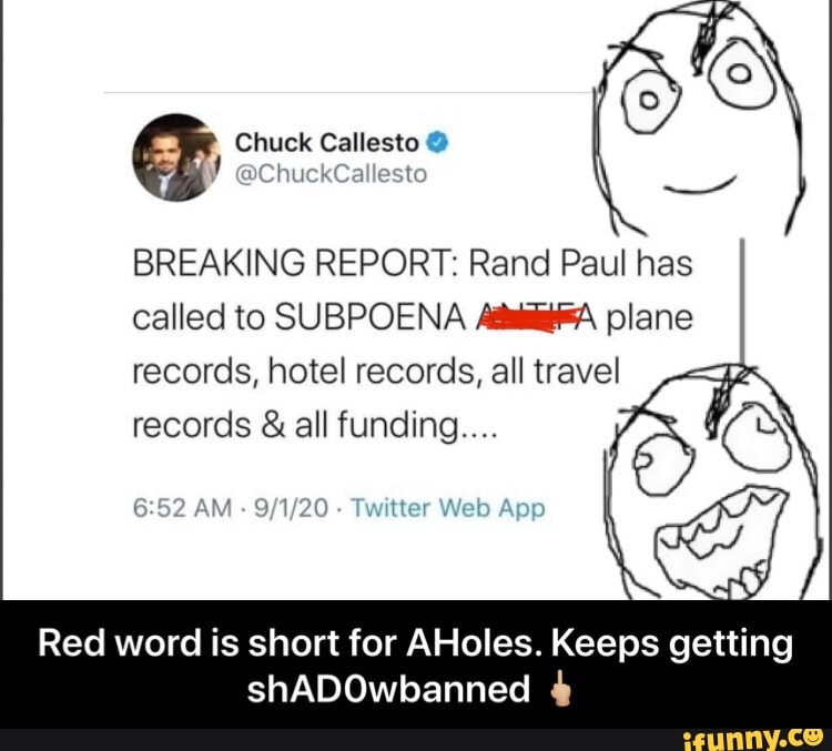 Chuck Callesto BREAKING REPORT: Rand Paul has called to SUBPOENA plane ...
