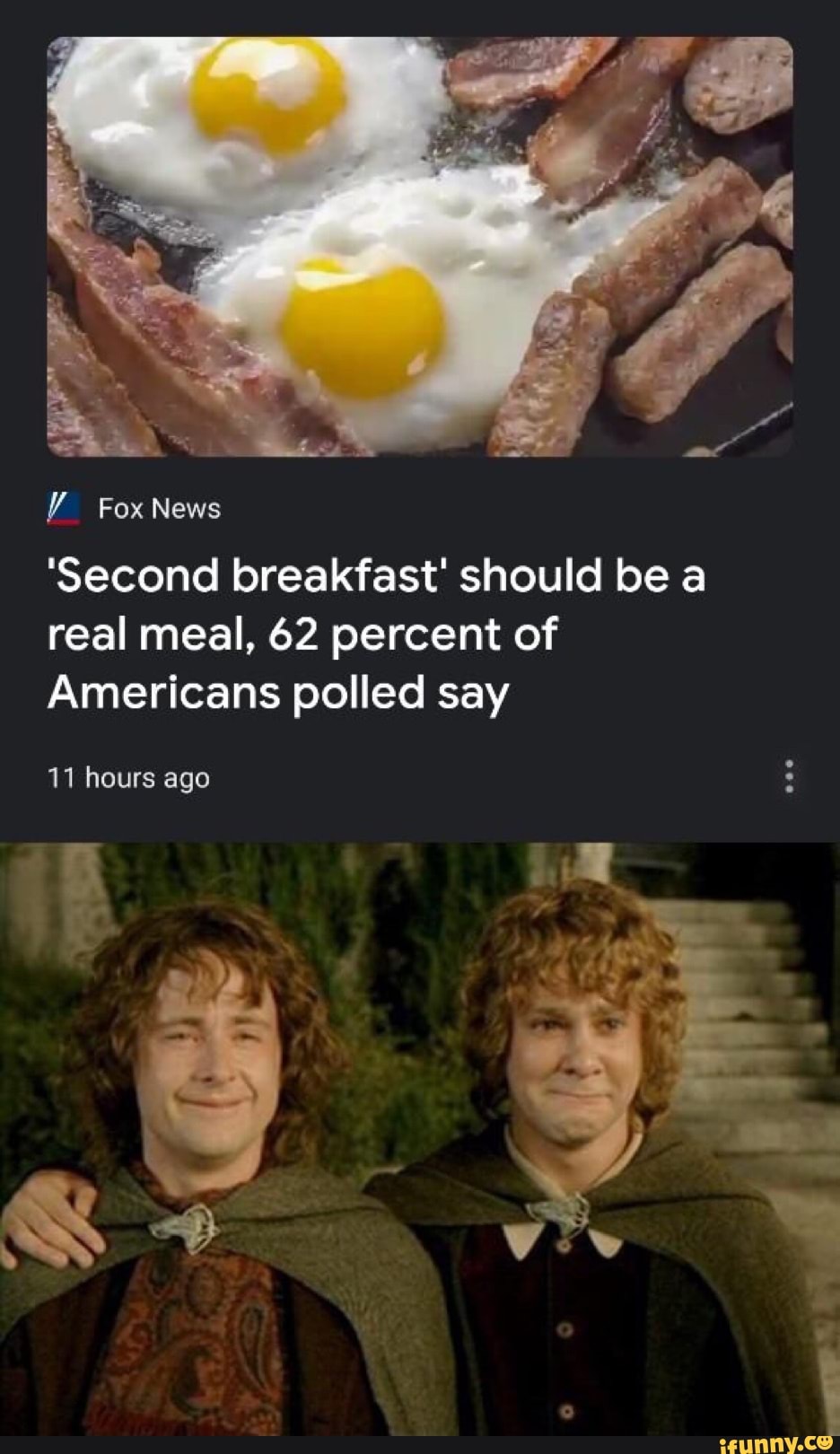 'Second breakfast' should be a real meal, 62 percent of Americans polled say - iFunny