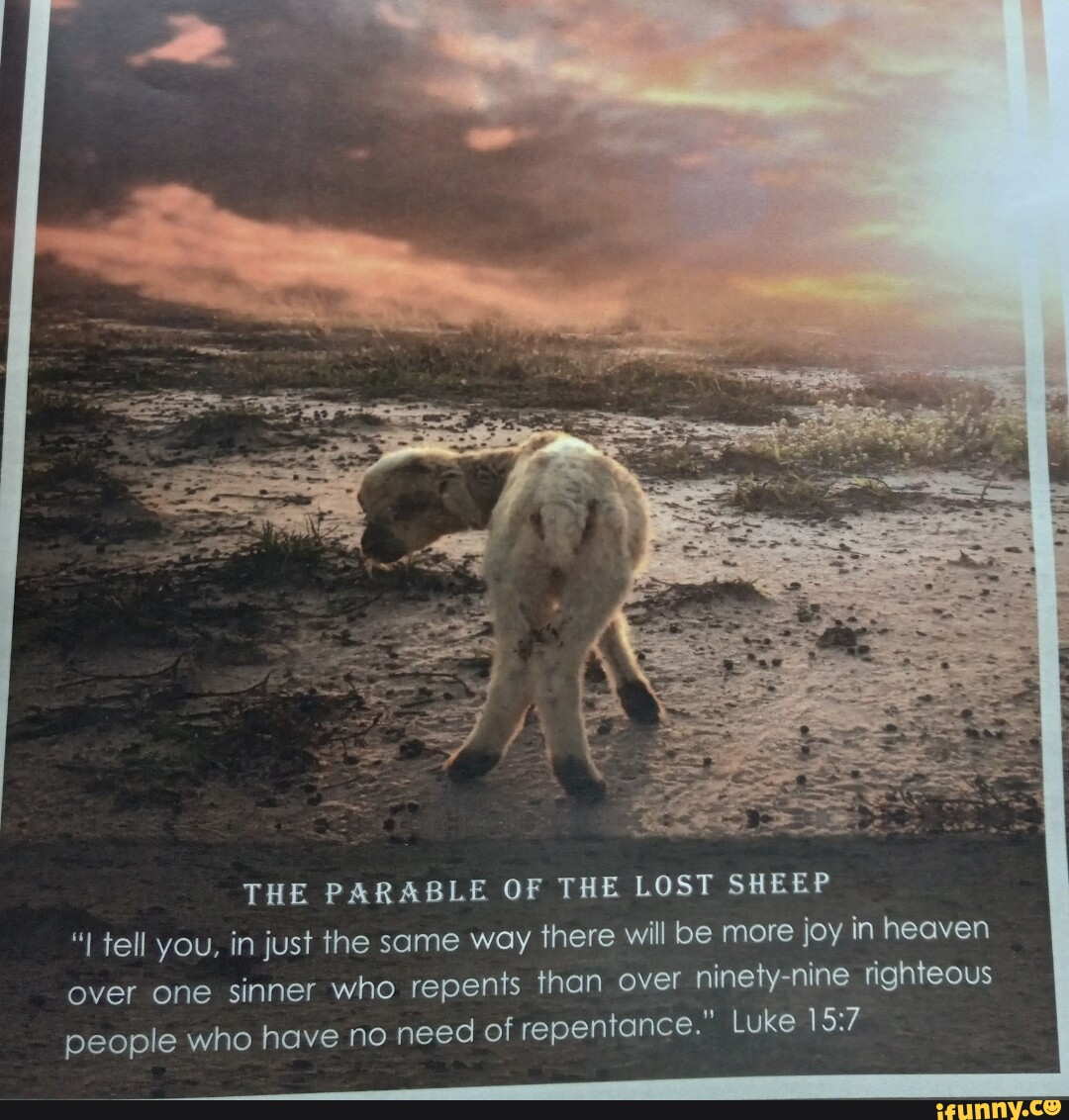 THE PARABLE OF THE LOST SHEEP tell you, in just the same way there will ...