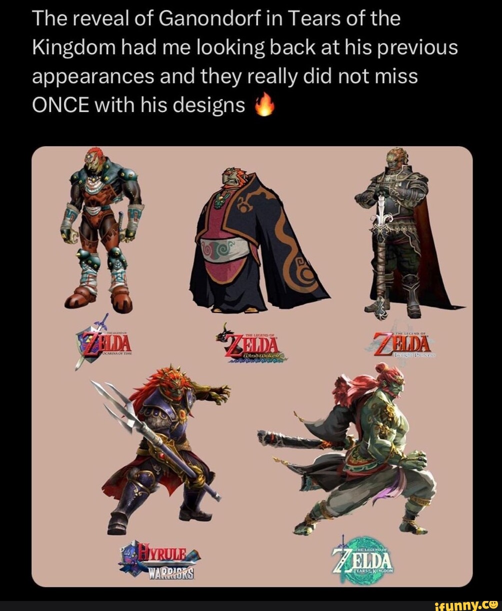 The reveal of Ganondorf in Tears of the Kingdom had me looking back at ...