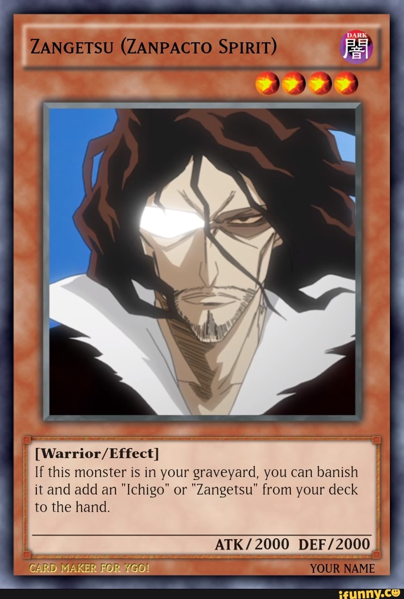 DARK ZANGETSU (ZANPACTO SPIRIT) -------SS If this monster is in your ...