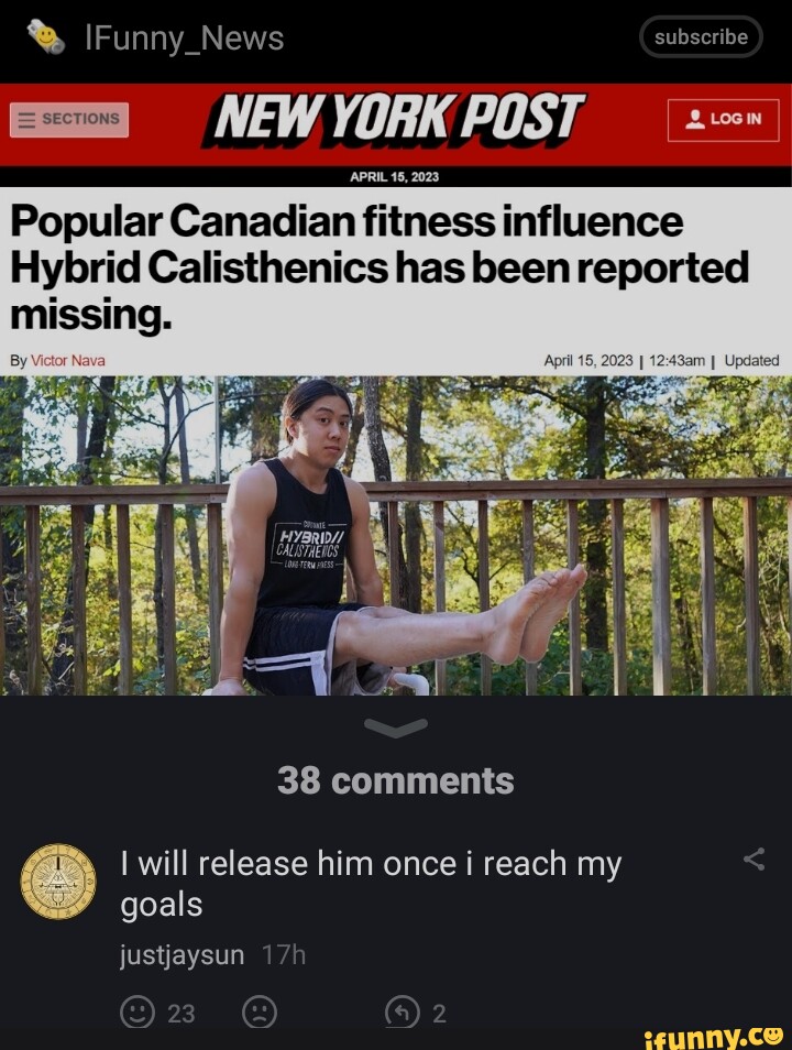 IFunny_News NEWYORK POST I Popular Canadian fitness influence Hybrid ...