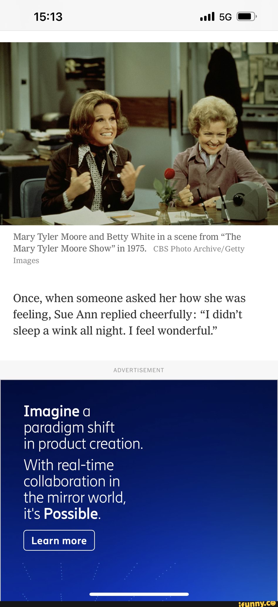 RIP to a true Legend - Mary Tyler Moore and Betty White in a scene from ...