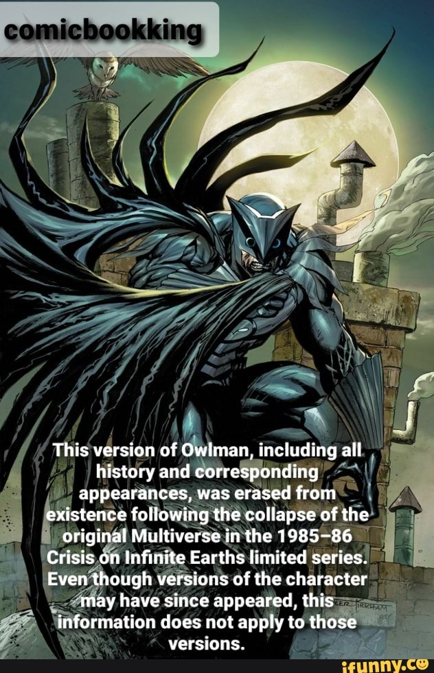 This version of Owlman, including all history and corresponding ...