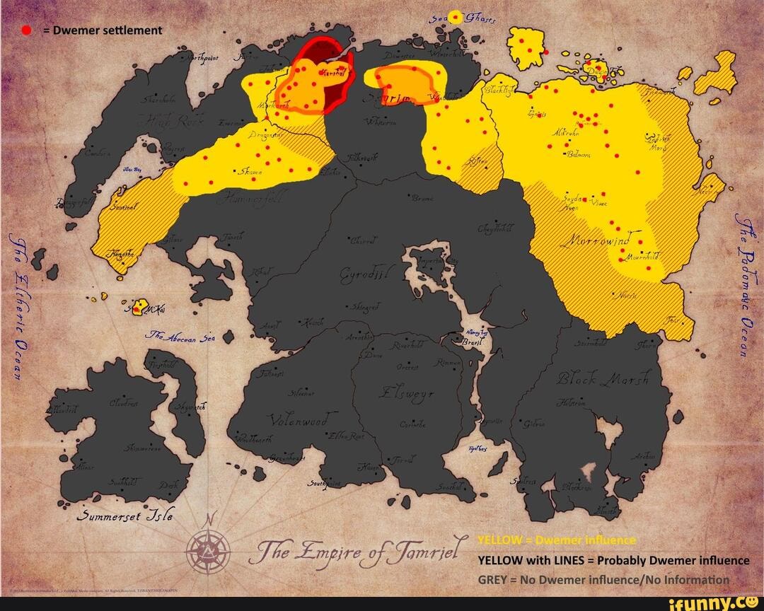 Dwemer civilization map - emer settlement Summerset he re of riel ...