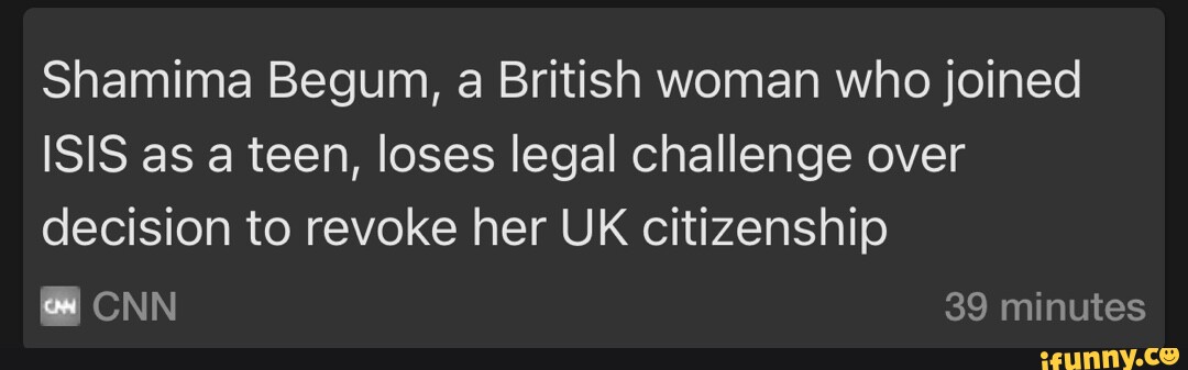 Shamima Begum, a British woman who joined ISIS as a teen, loses legal ...