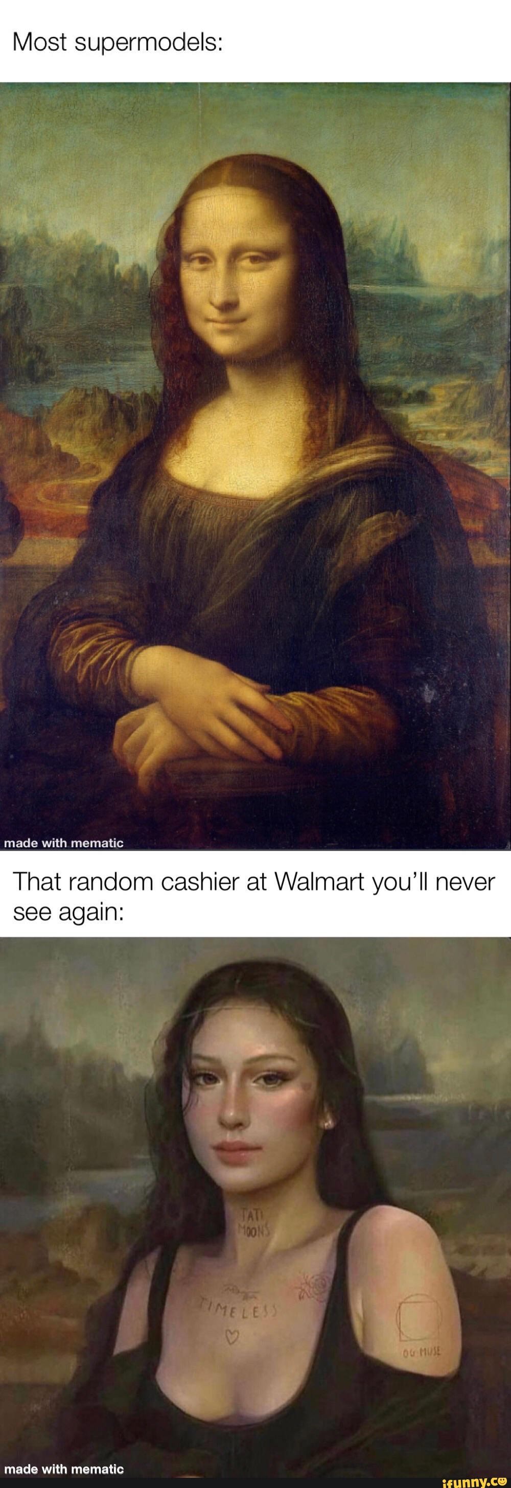 Most supermodels: That random cashier at Walmart you'll never see again