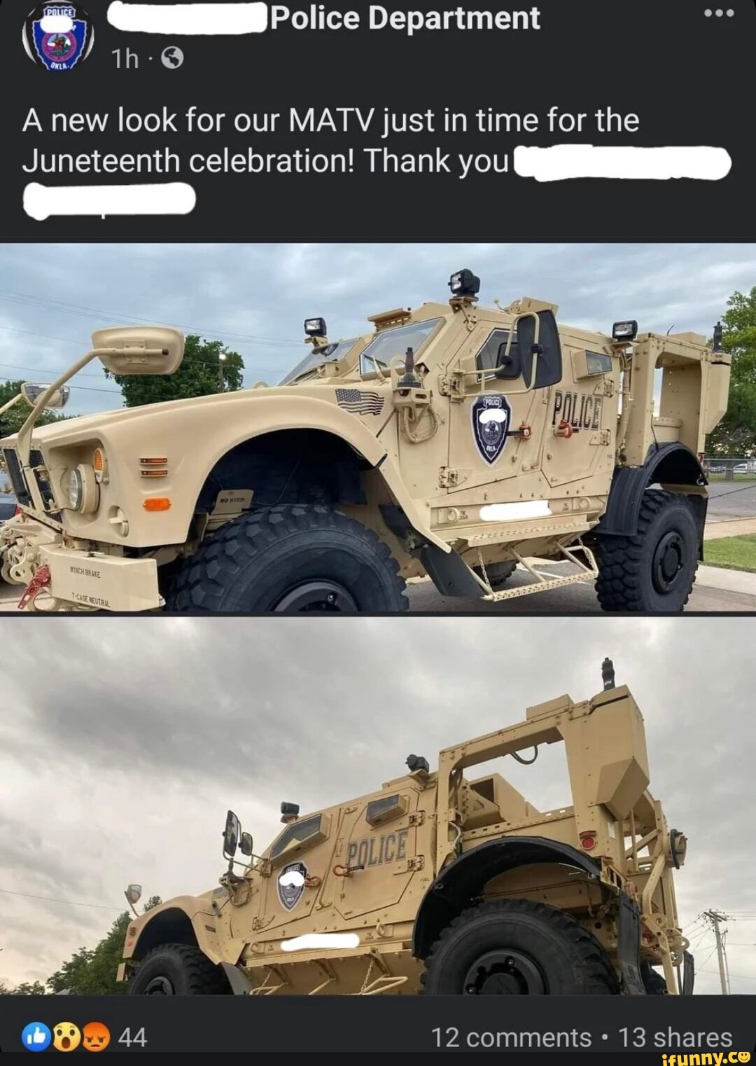 )Police Police Department A new look for our MATV just in time for the ...