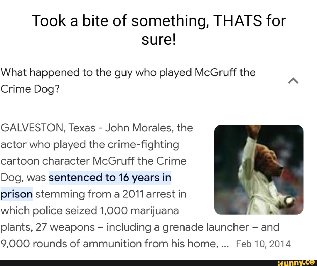 Took a bite of something, THATS for sure! What happened to the guy who ...