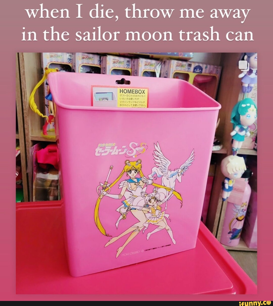 When I die, throw me away in the sailor moon trash can ye - iFunny
